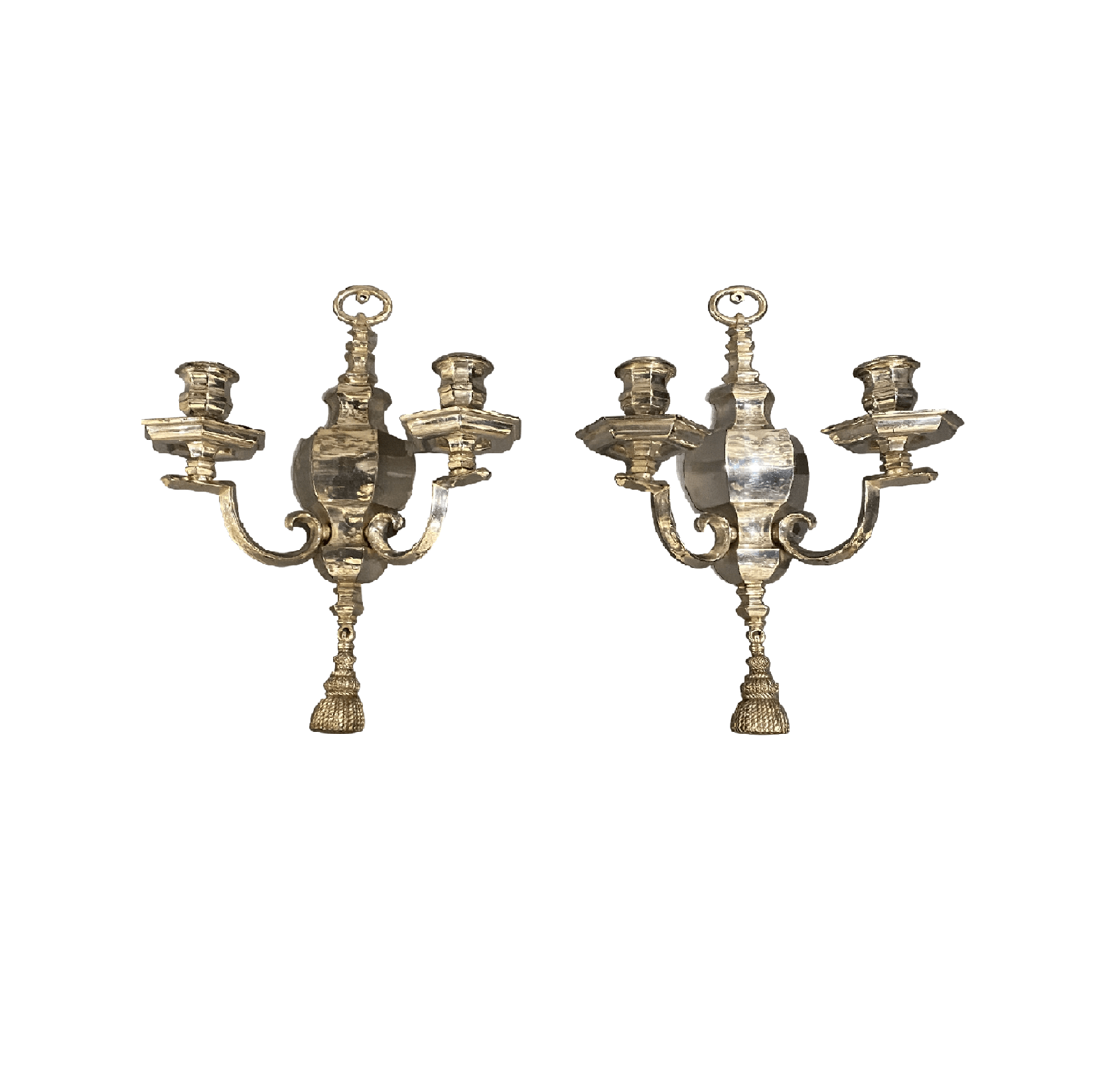 1920s Caldwell Silver Plated Sconces - Lionsgate Antiques NY