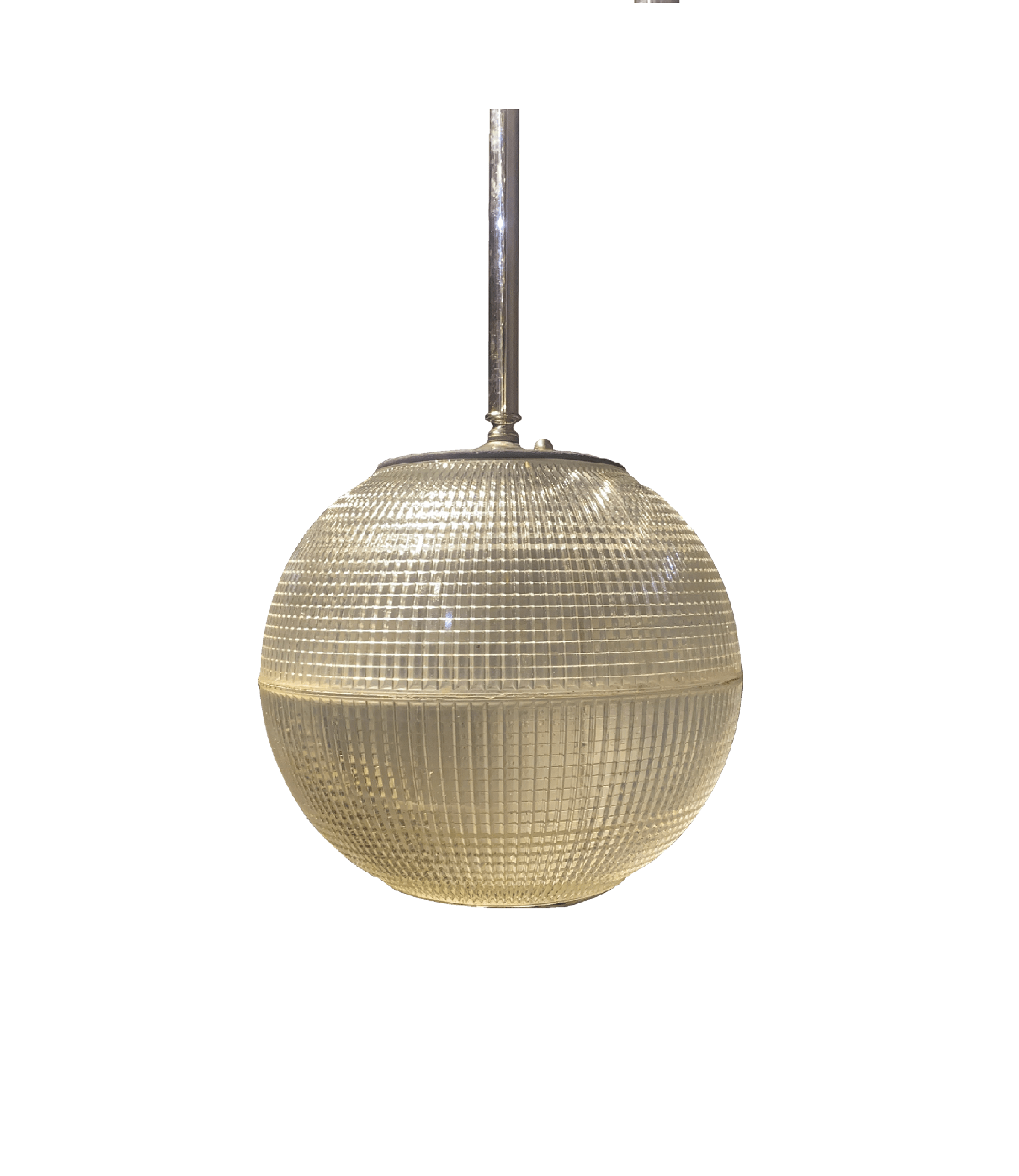 1930’s French Molded Glass Sphere Light Fixture - Lionsgate Antiques NY