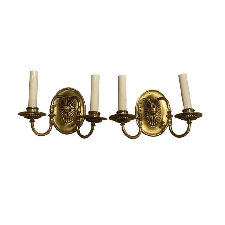 1920s Caldwell Small Double Light Sconces - Lionsgate Antiques NY